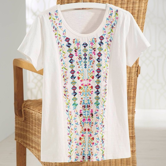 NorthStyle | Tops | Northstyle Womens 3x Embroidered Knit Top Boho ...
